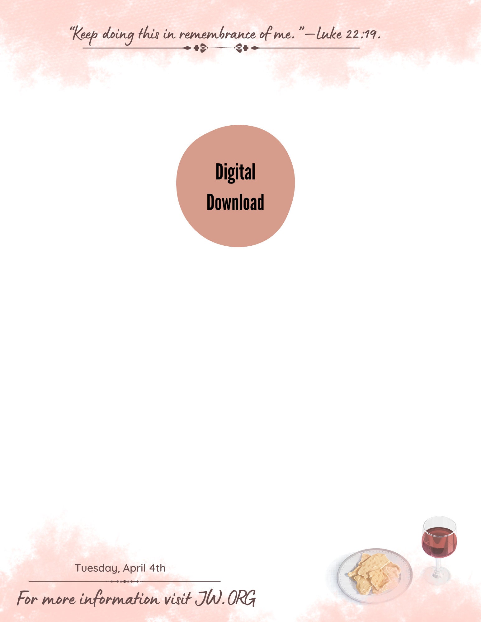 JW Memorial Invite, Memorial Invitation 2023, JW Letter Writing Paper ...