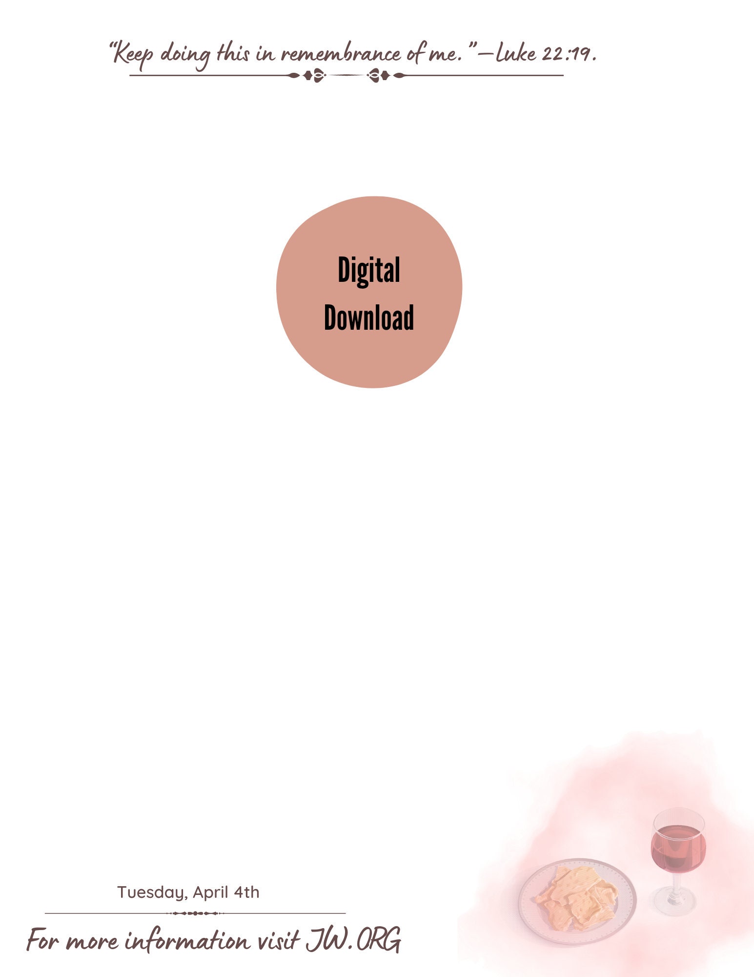 JW Memorial Invite, Memorial Invitation 2023, JW Letter Writing Paper ...