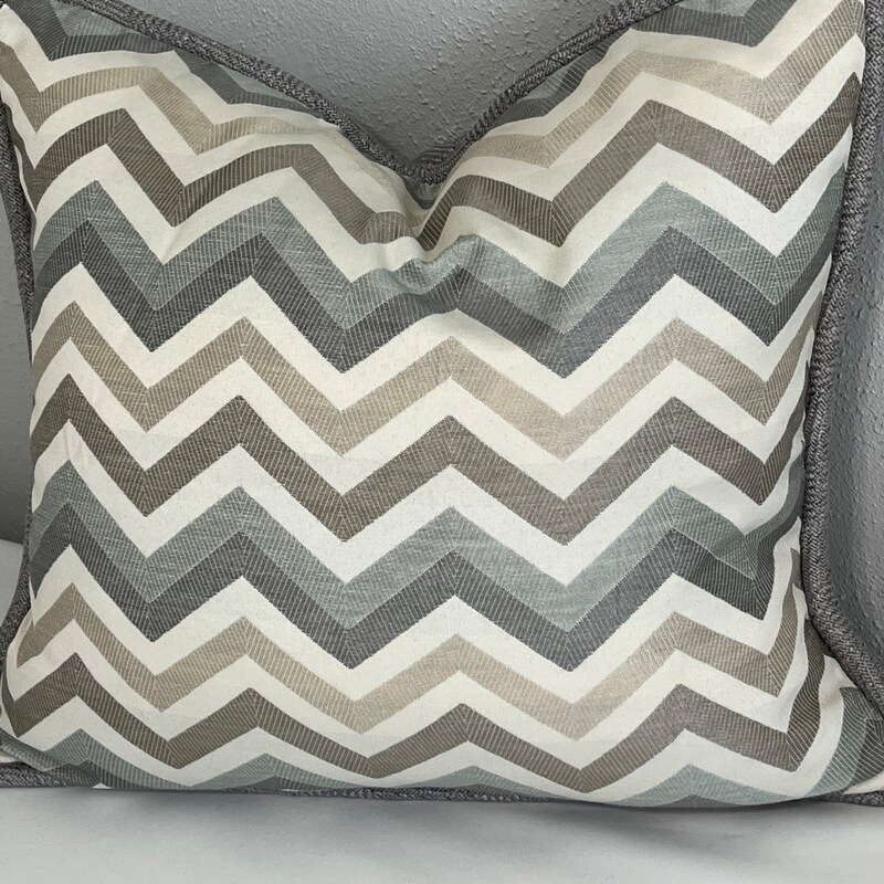 Chevron Pillow Gray - Etsy