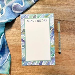 Seas the Day Notepad - 50 Sheets | Ocean Notepad | Beach Housewarming ...