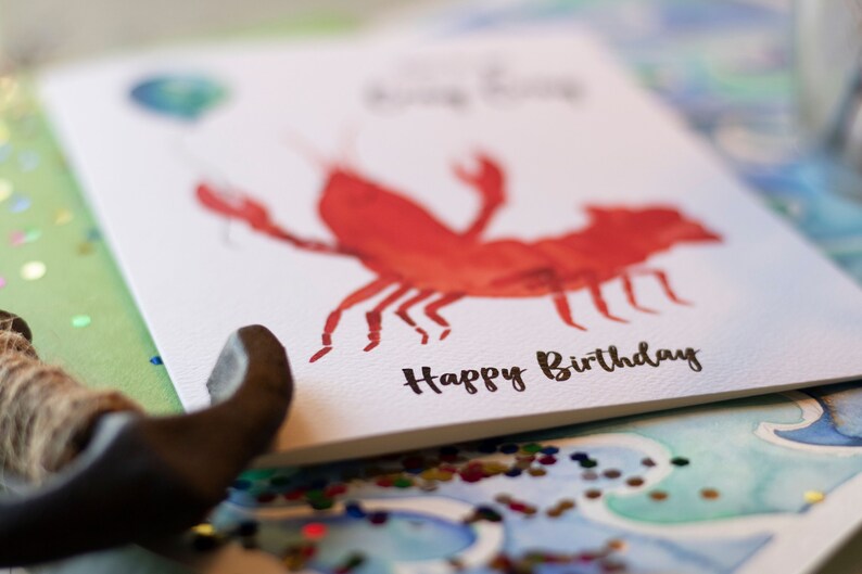 Get Cray Cray Birthday Card / Crayfish Card / Crawfish Card / Animal ...