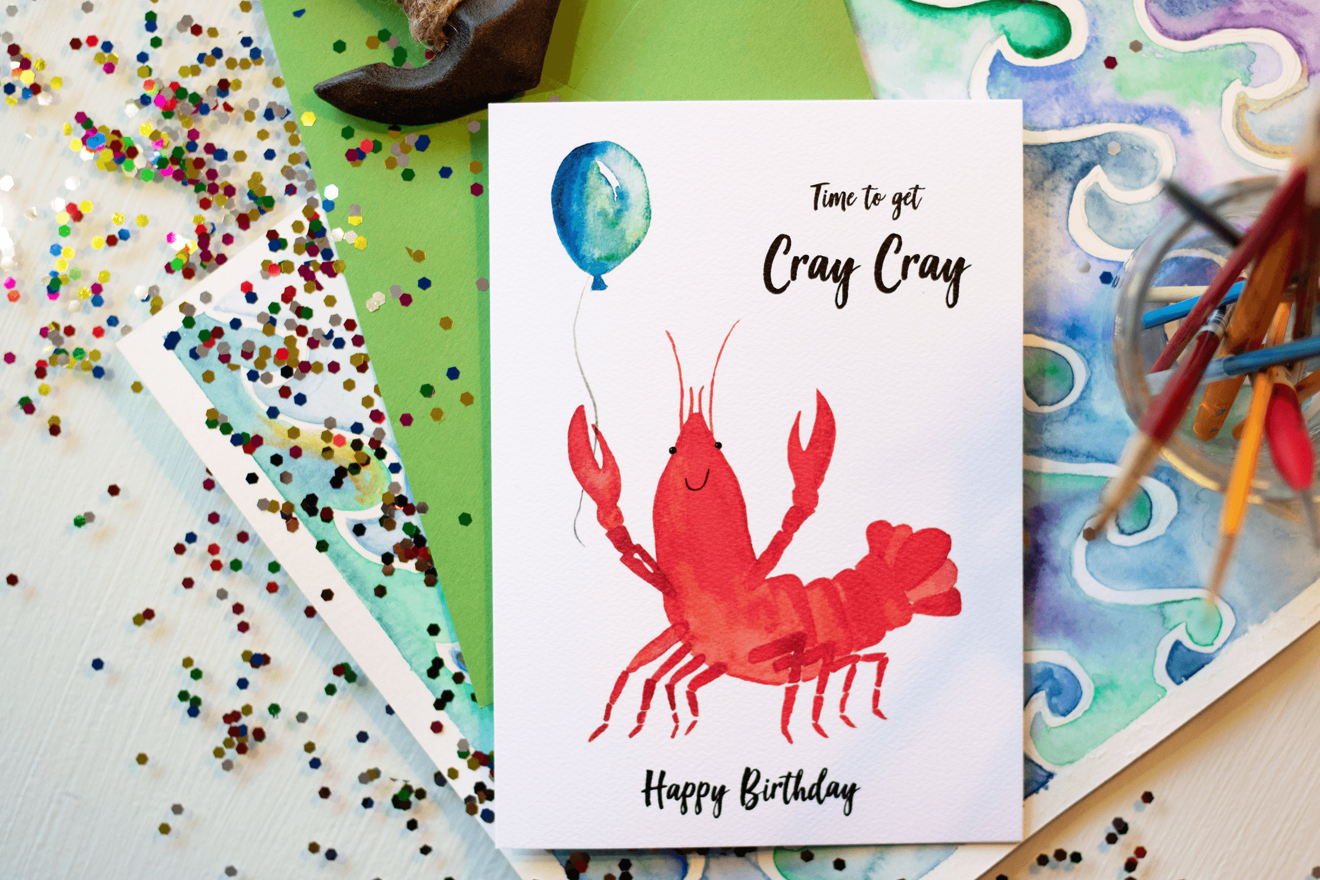 Get Cray Cray Birthday Card / Crayfish Card / Crawfish Card / - Etsy