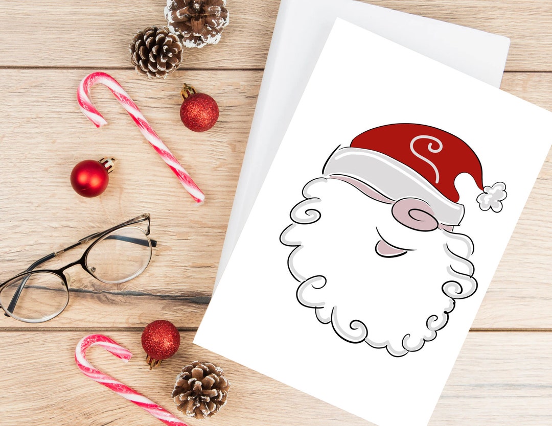 Santa Instant Download and Printable Christmas Cards - Etsy
