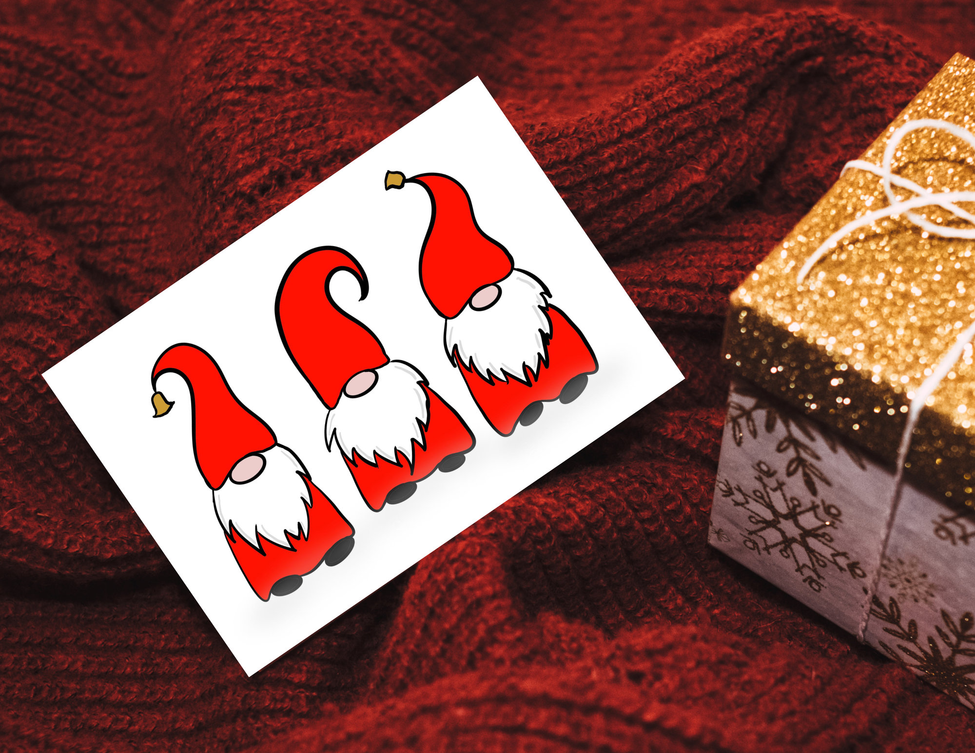 3 Santas Instant Download and Printable Christmas Cards - Etsy