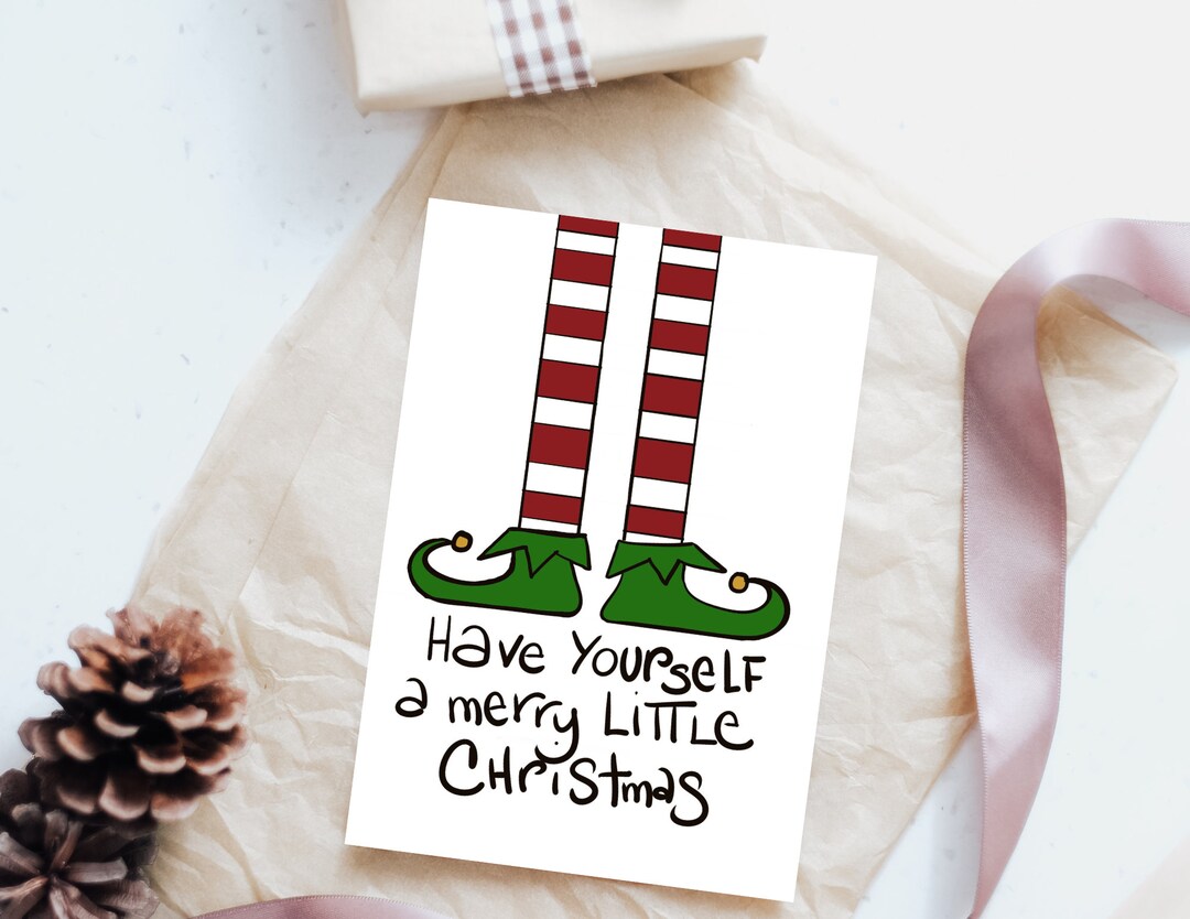 Elf Feet Instant Download and Printable Christmas Cards - Etsy