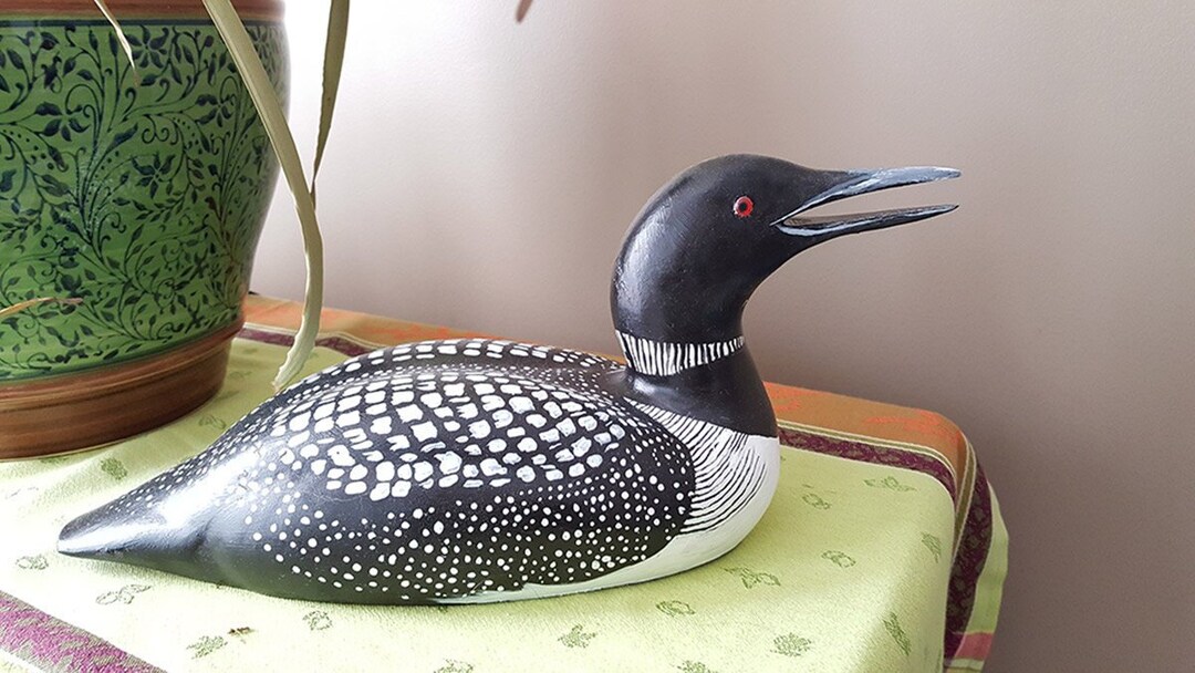 Loon Decoy Carving Loon Sculpture Lake Loons Beautiful Birds - Etsy