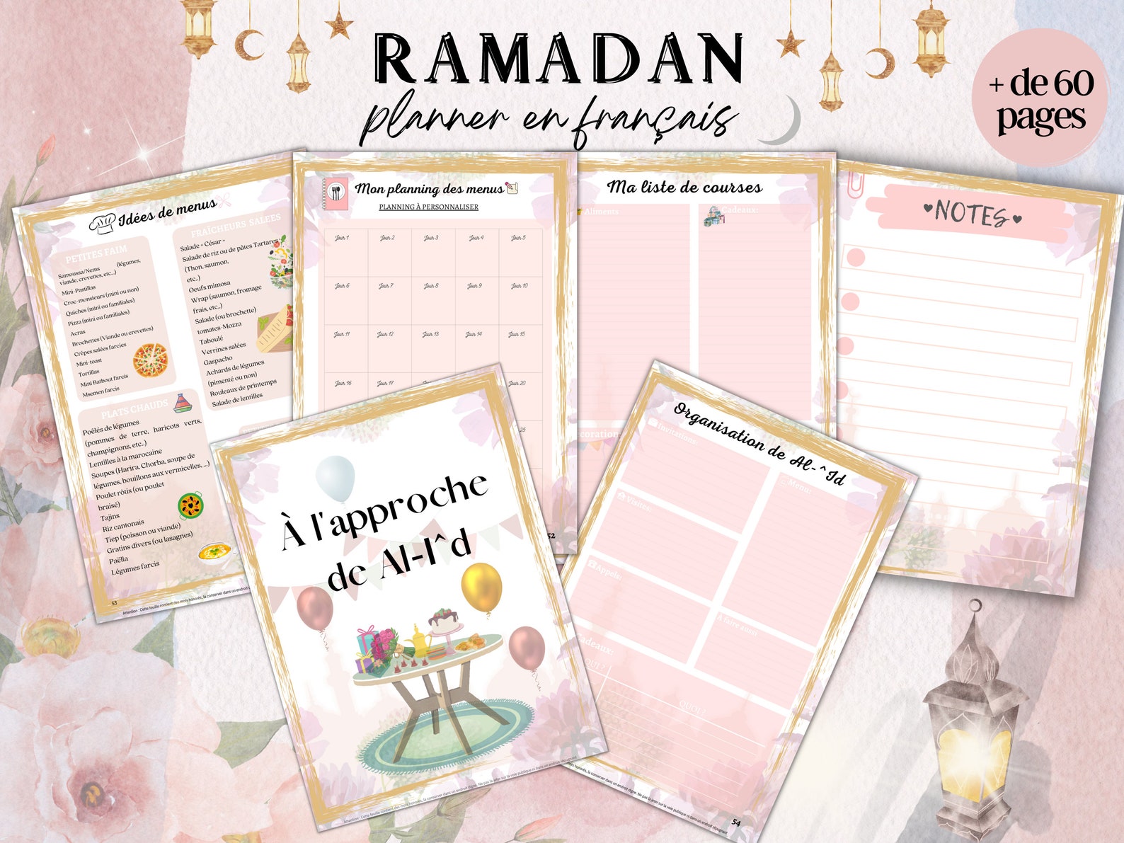 Ramadan planner, fiche islam, cahier islam, ramadan 2024, planning ...