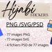 Hijab Sticker, Muslim Stickers, Muslimah Stickers, Png Stickers, Svg ...