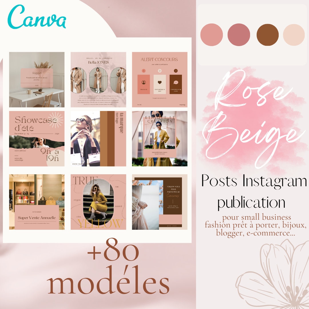 Instagram Post Templates | Instagram | Editable Canvas | 80 Post |old ...