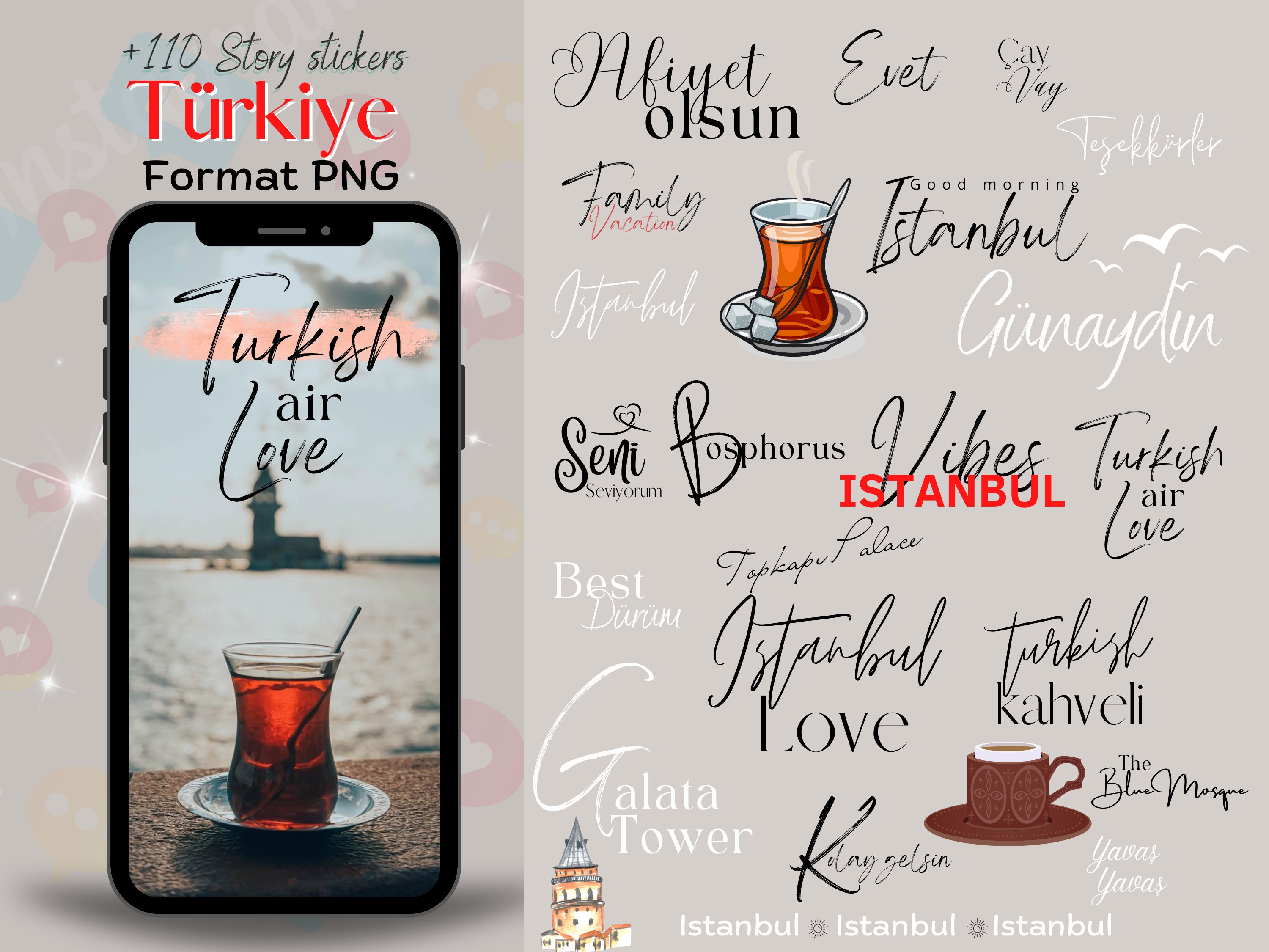 Stickers png Instagram Story png istanbul turkish more than 110 ...