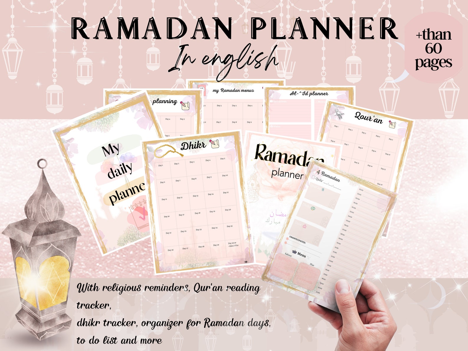 Ramadan planner, ramadan 2023, ramadan planner digital, ramadan ...
