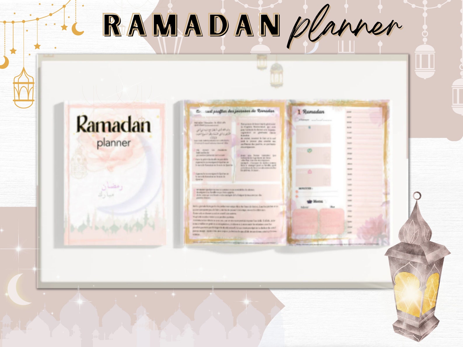 Ramadan planner, fiche islam, cahier islam, ramadan 2024, planning ...