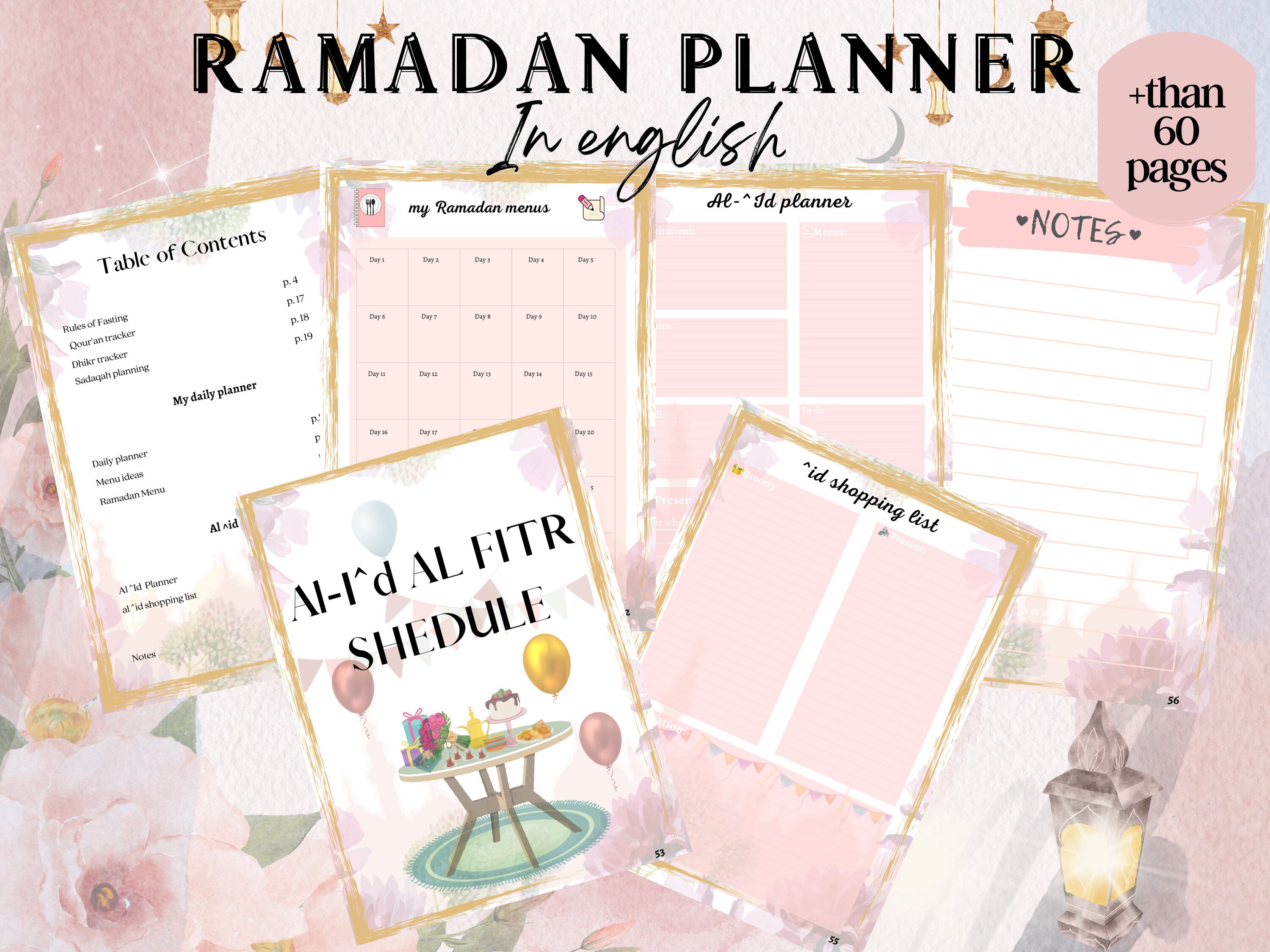Ramadan planner, ramadan 2023, ramadan planner digital, ramadan ...