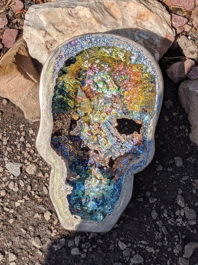 Large Bismuth Skull - Etsy
