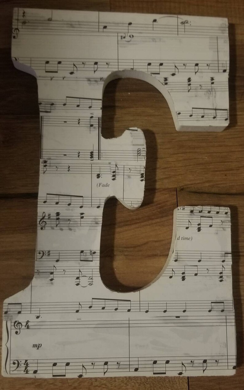 Music Note Letter/ Gift for Music Lovers - Etsy