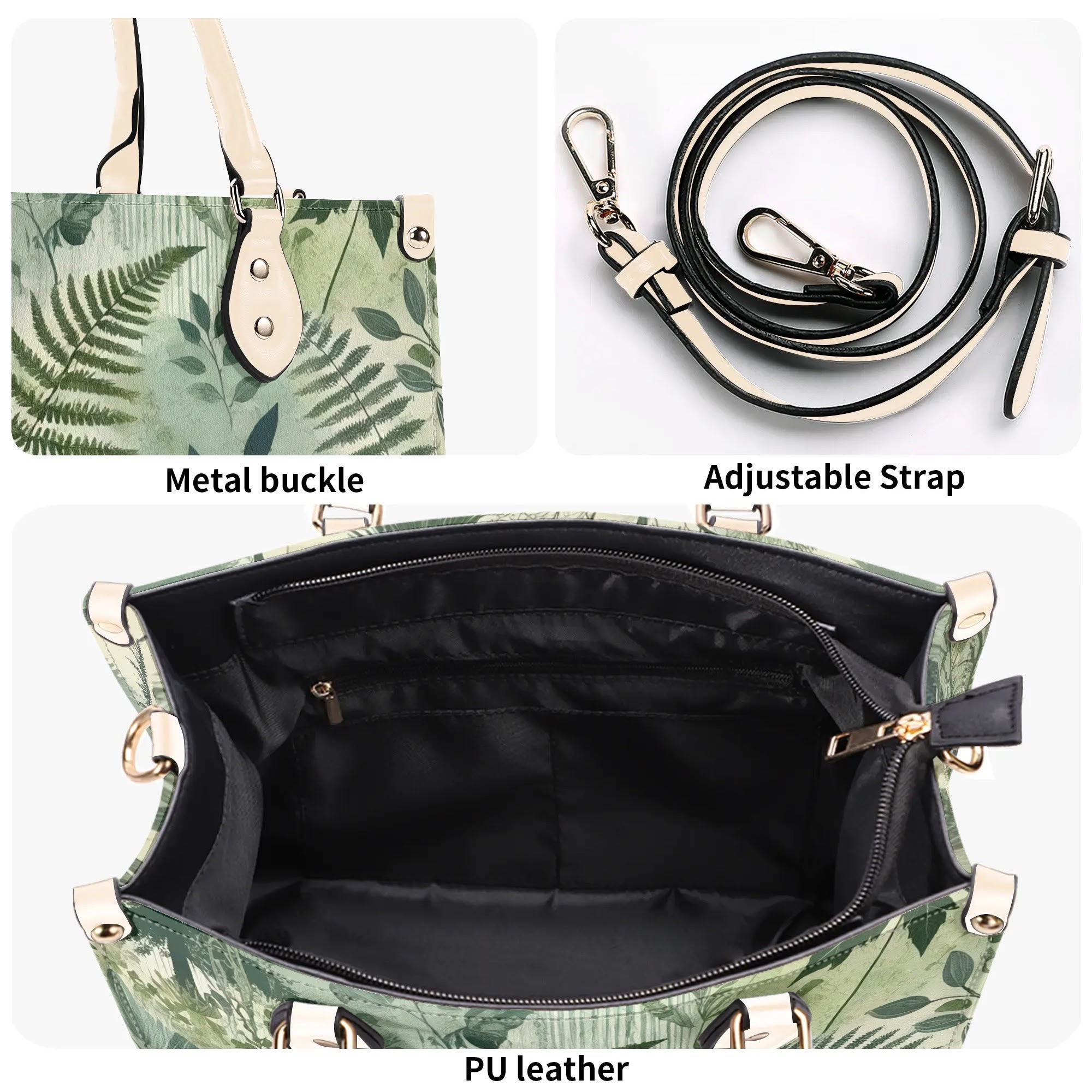 Forest Sage Green Hand Bag Cottagecore Vegan Leather Handbag for Nature ...