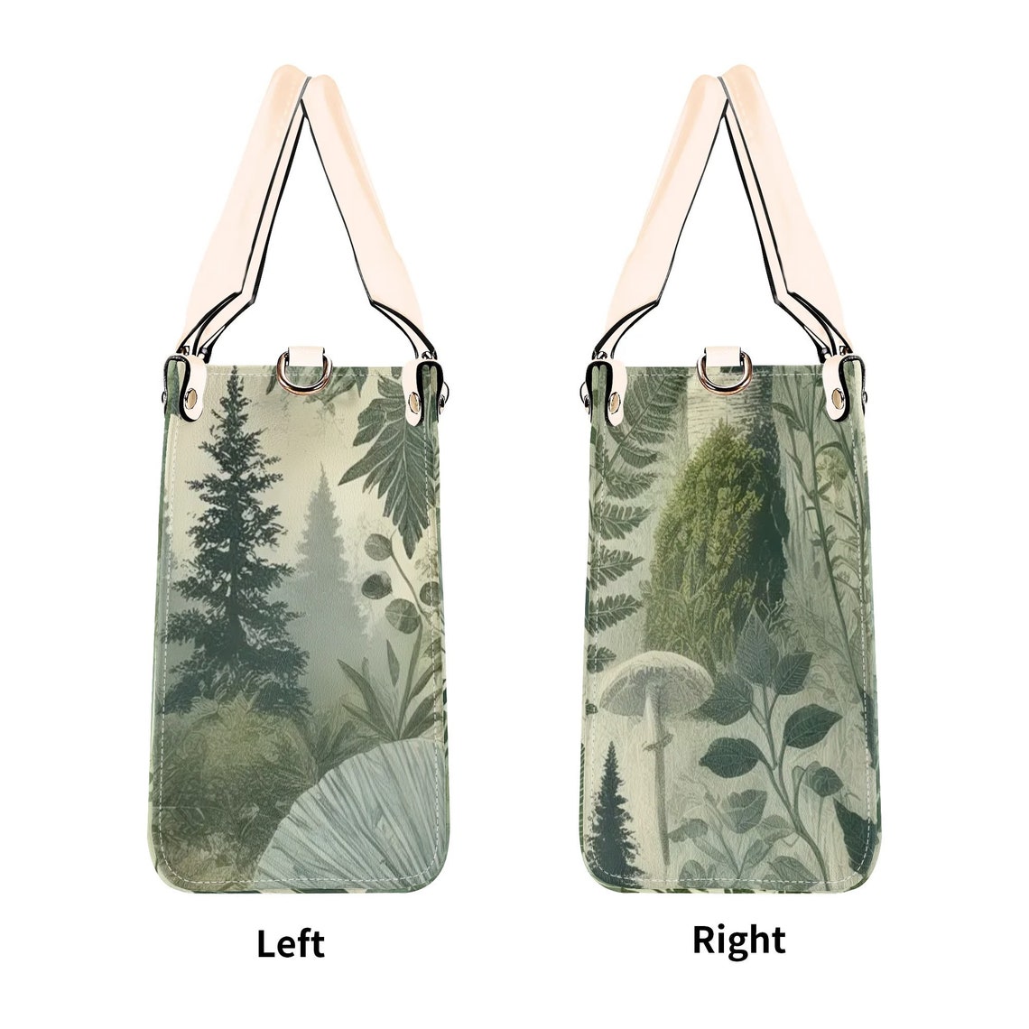 Forest Sage Green Hand Bag Cottagecore Vegan Leather Handbag for Nature ...