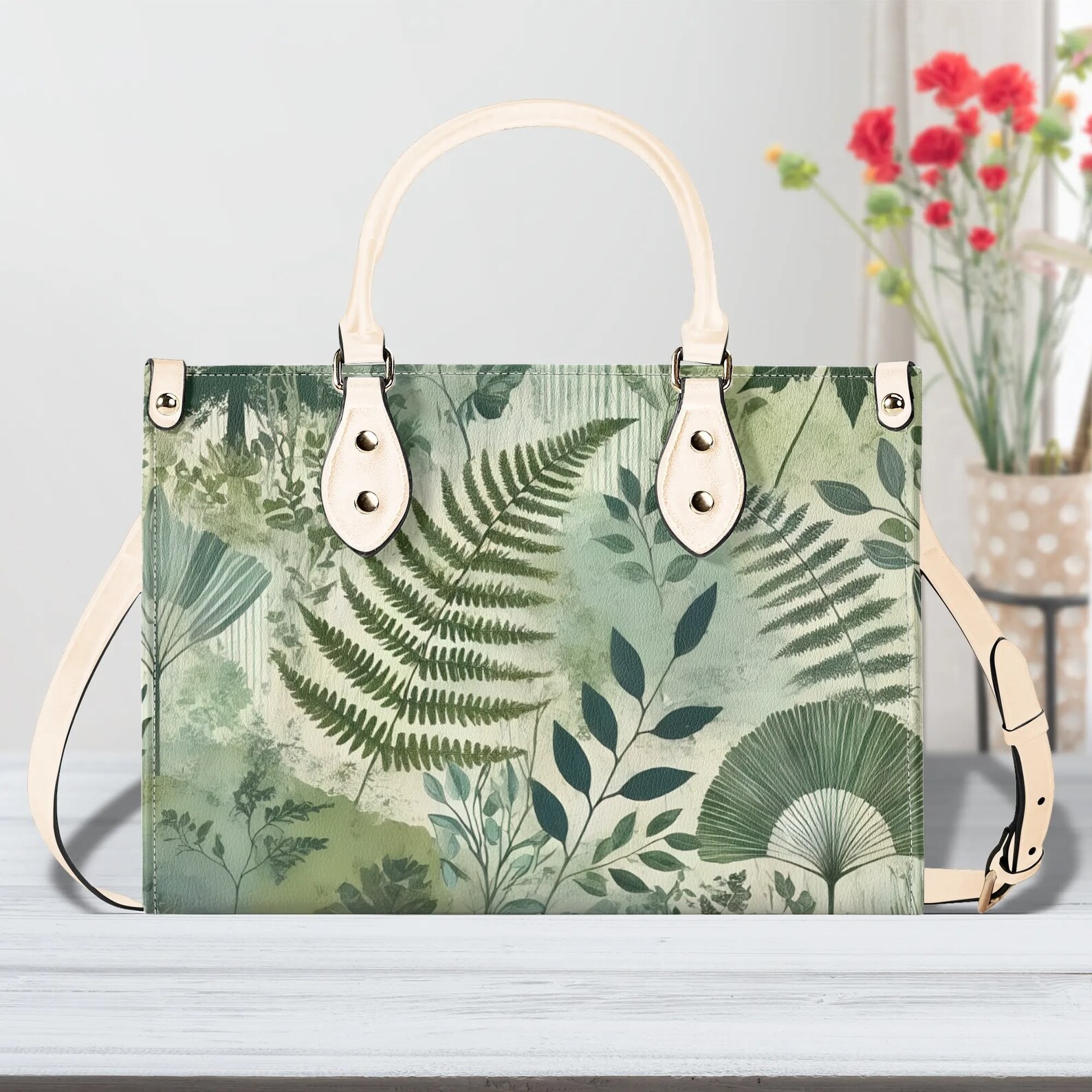 Forest Sage Green Hand Bag Cottagecore Vegan Leather Handbag for Nature ...