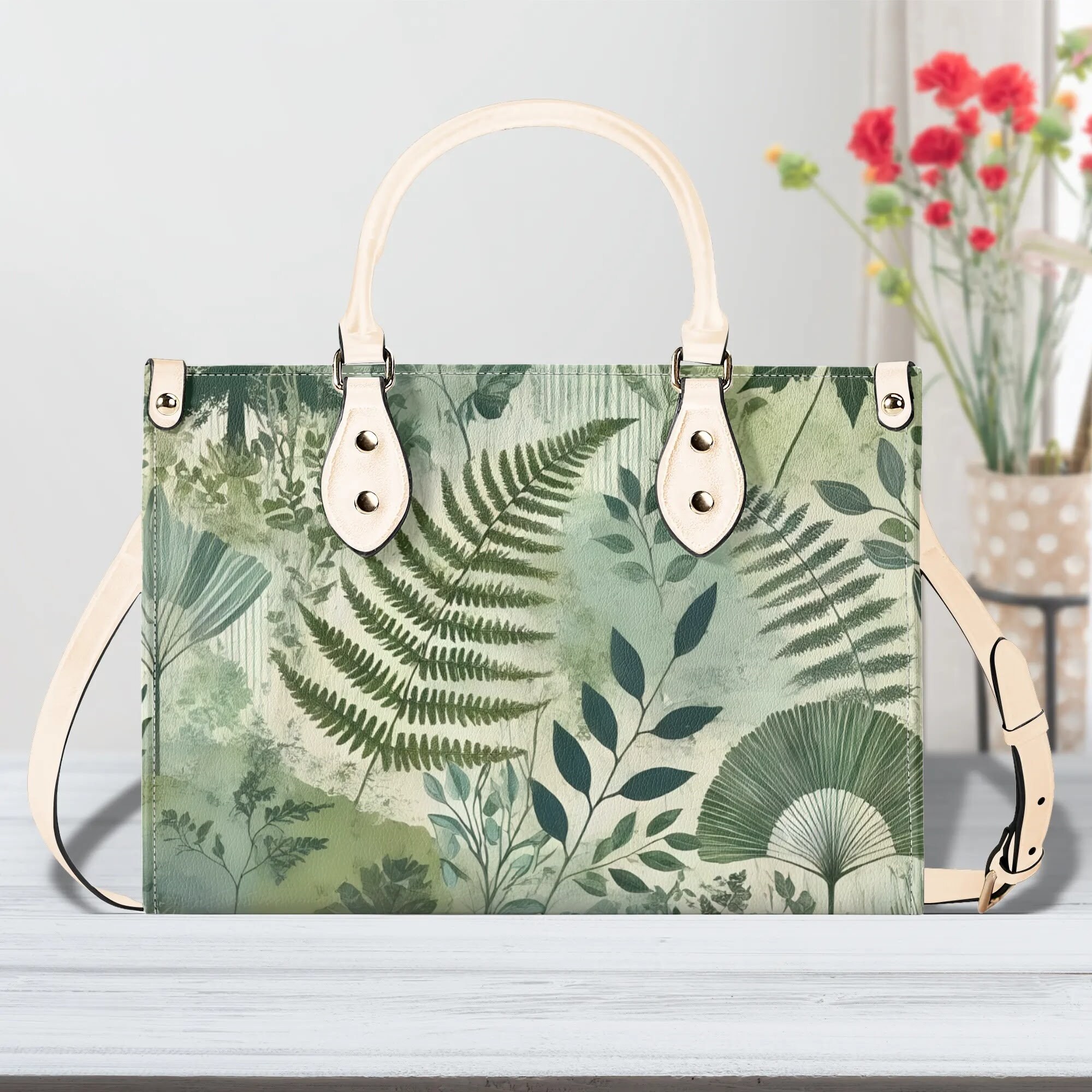 Forest Sage Green Hand Bag Cottagecore Vegan Leather Handbag for Nature ...