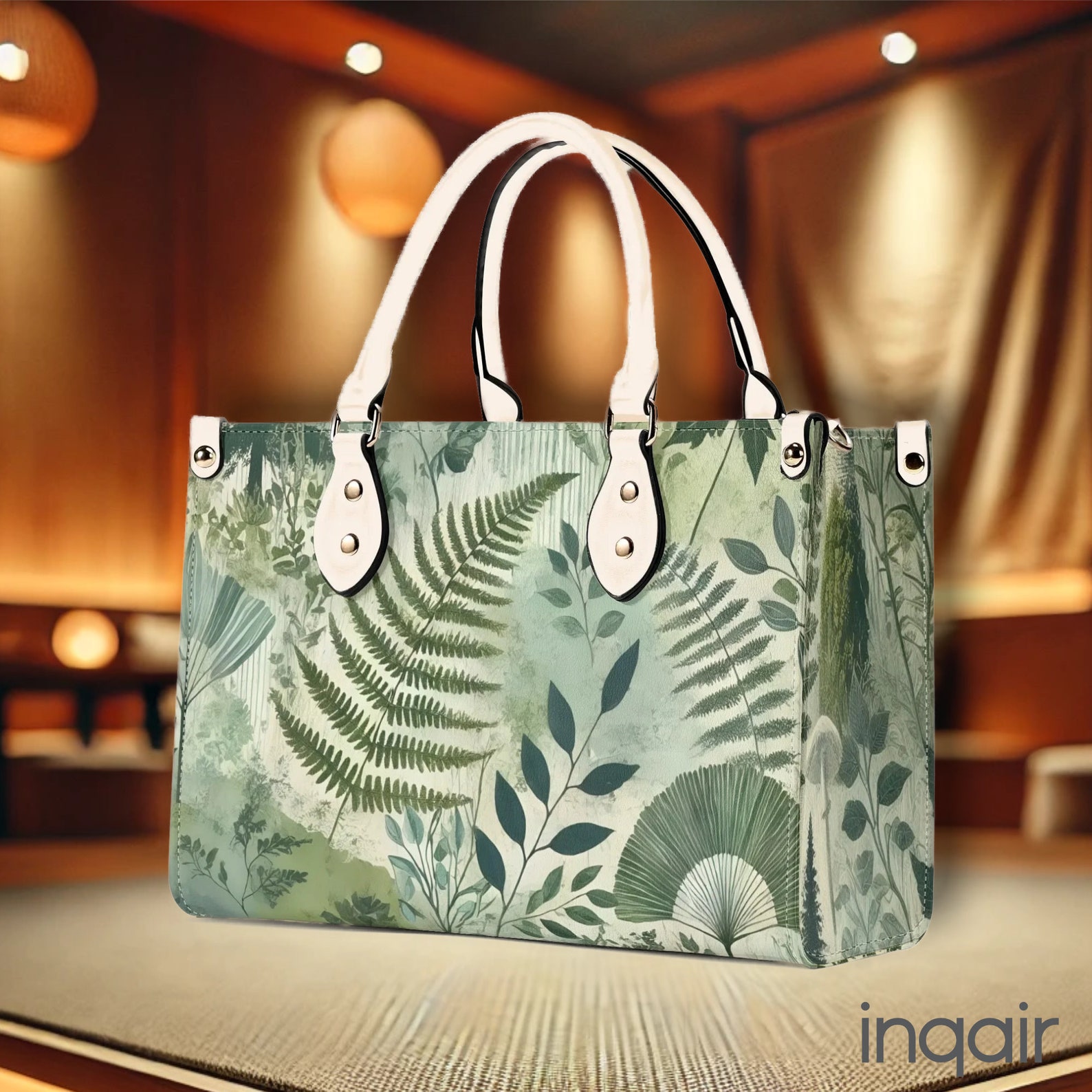 Forest Sage Green Hand Bag Cottagecore Vegan Leather Handbag for Nature ...