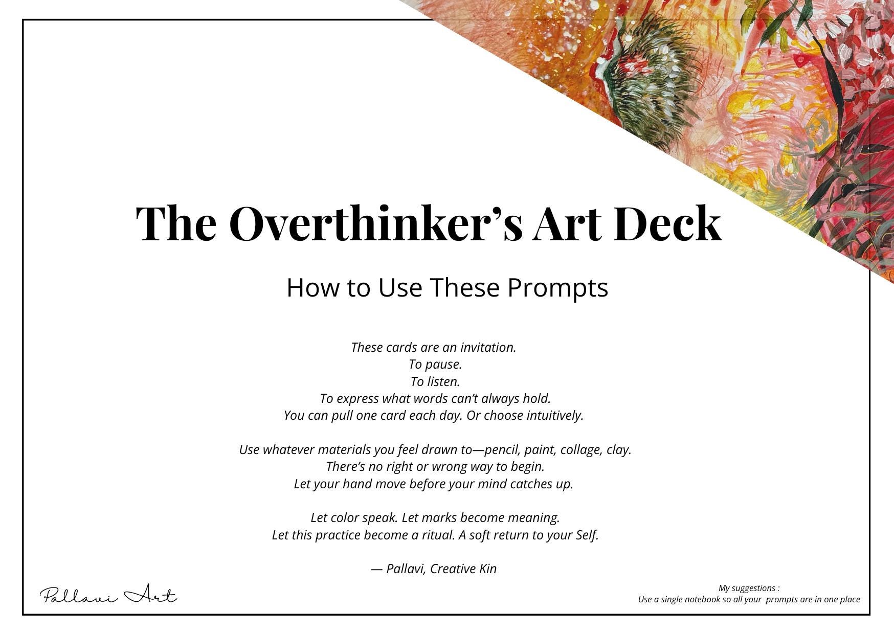 Art Therapy Prompt Cards – Mindfulness Deck (printable PDF) - Etsy