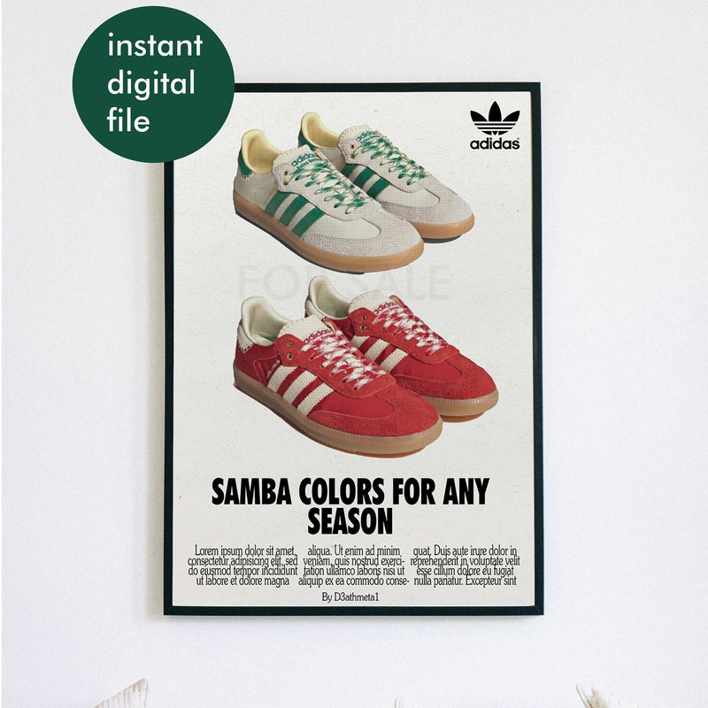 Adidas Posters Wall Art - Etsy