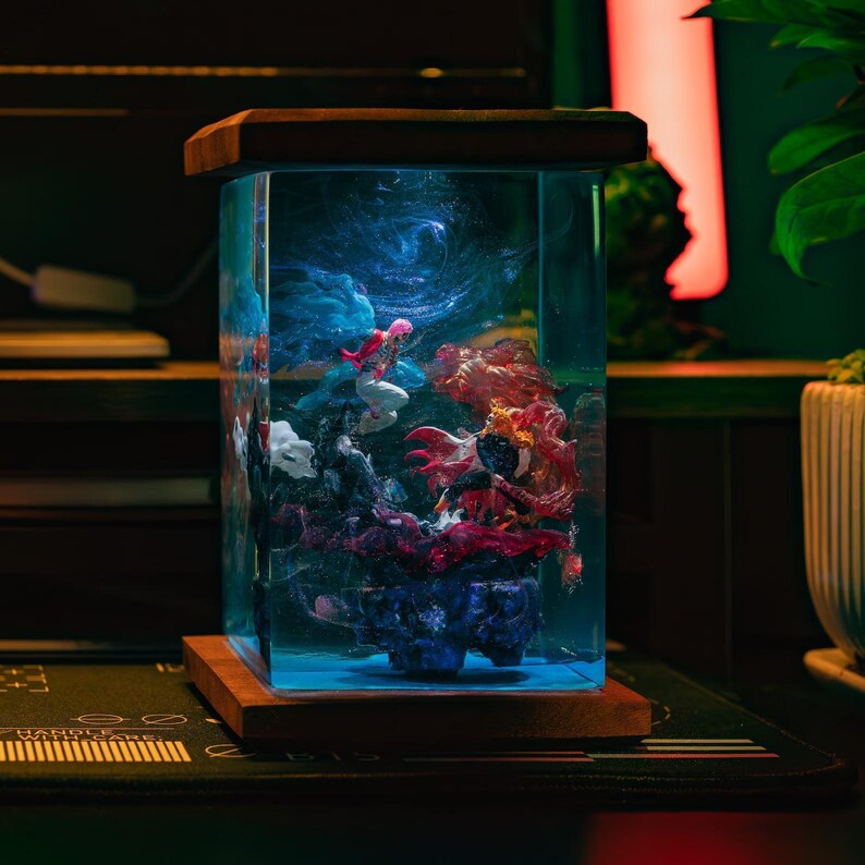 Akaza Vs Rengoku Resin Light Box – Demon Slayer Anime Diorama, Kyojuro ...