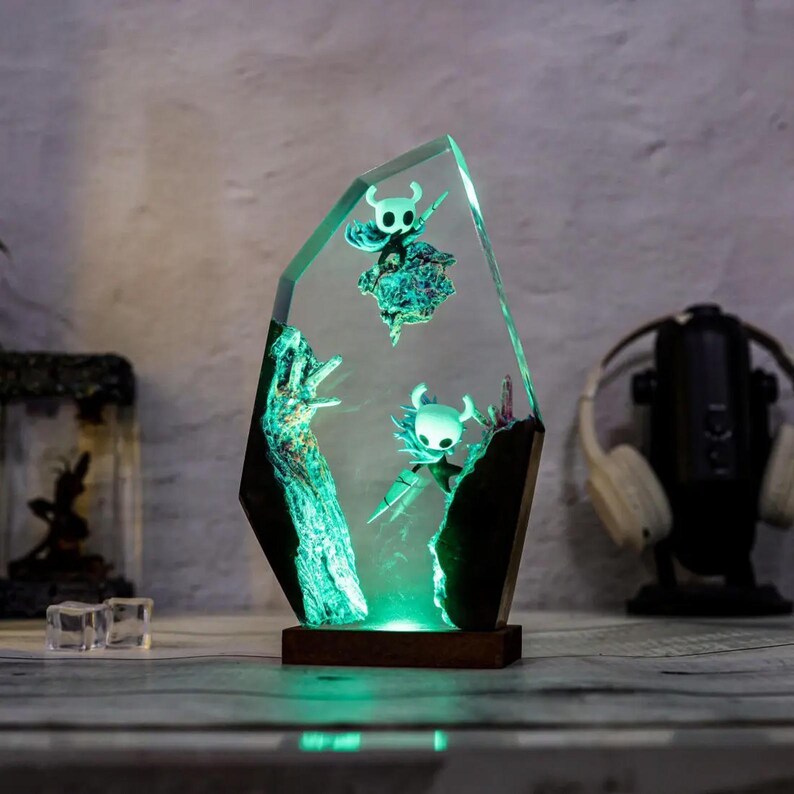 Hollow Knight Resin Lamp | Handmade Diorama Night Light | Indie Game ...