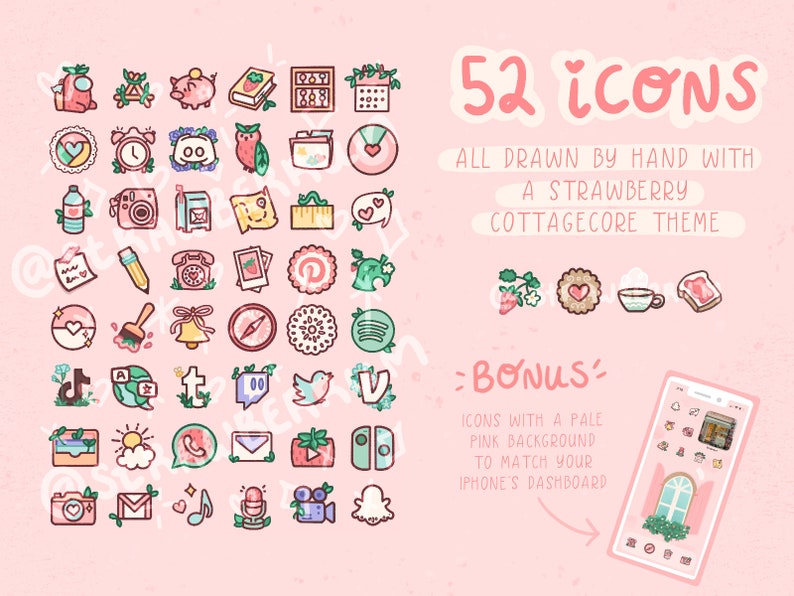 Berrycore Icon & Wallpaper Pack | Cute App Icons for Ios 14 and Android ...
