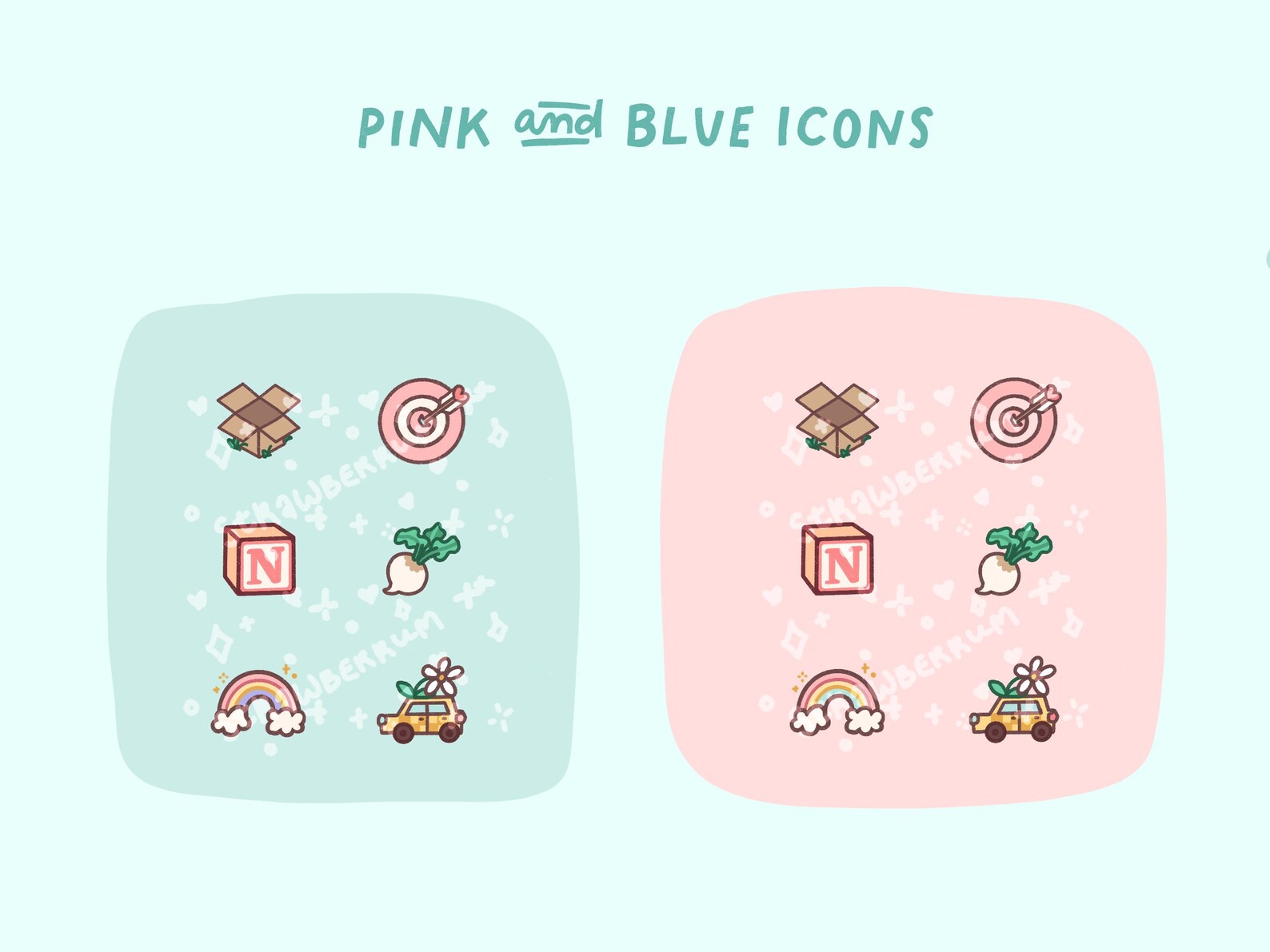 Berrycore Kawaii Icon & Wallpaper Pack | Aesthetic App Icons for Ios ...