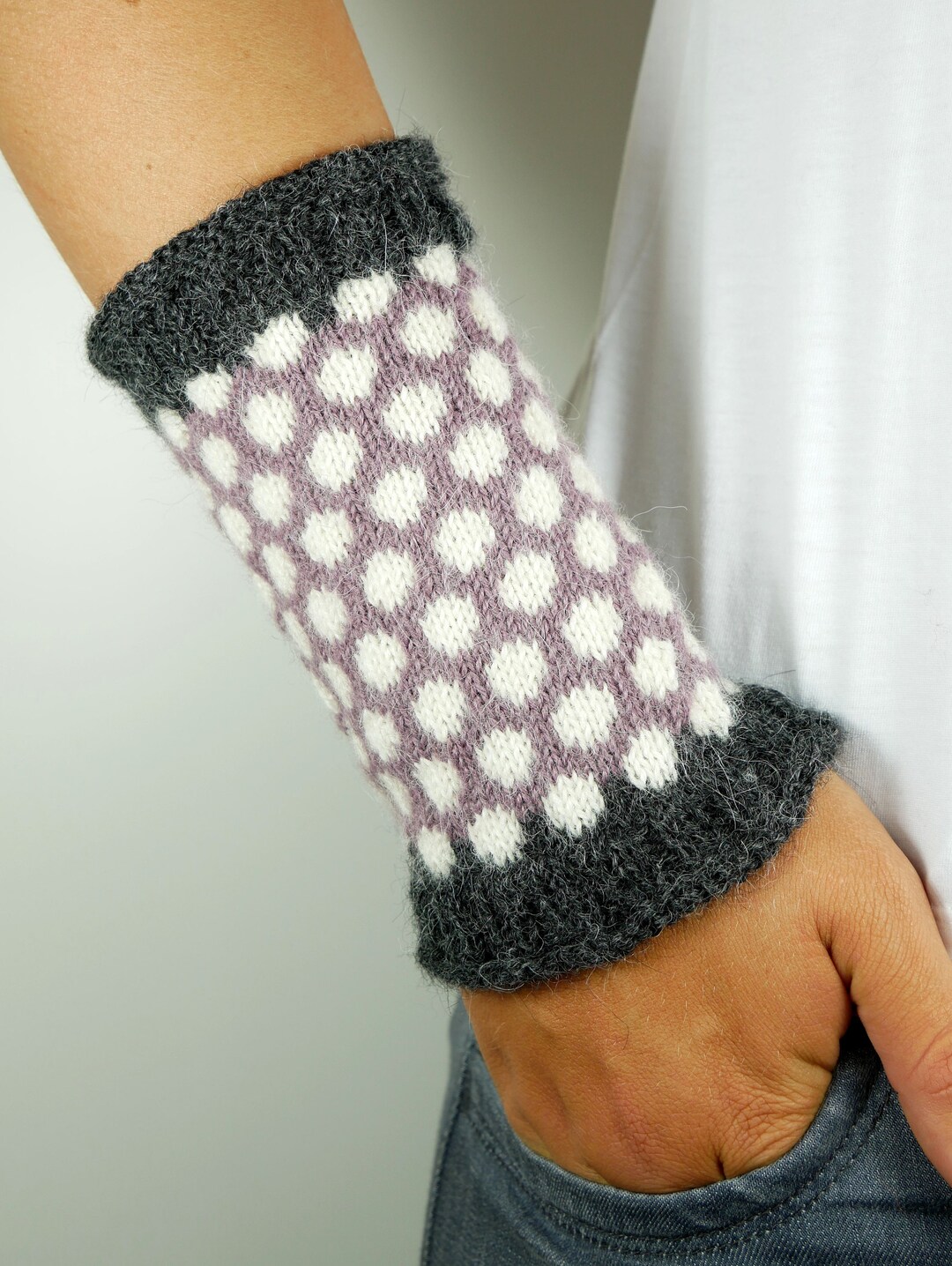 AGNETA Gauntlets Fair Isle Knitted Hand Trend Fashion Autumn - Etsy