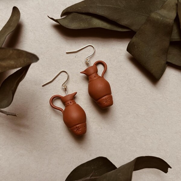 Pottery Earrings - Etsy