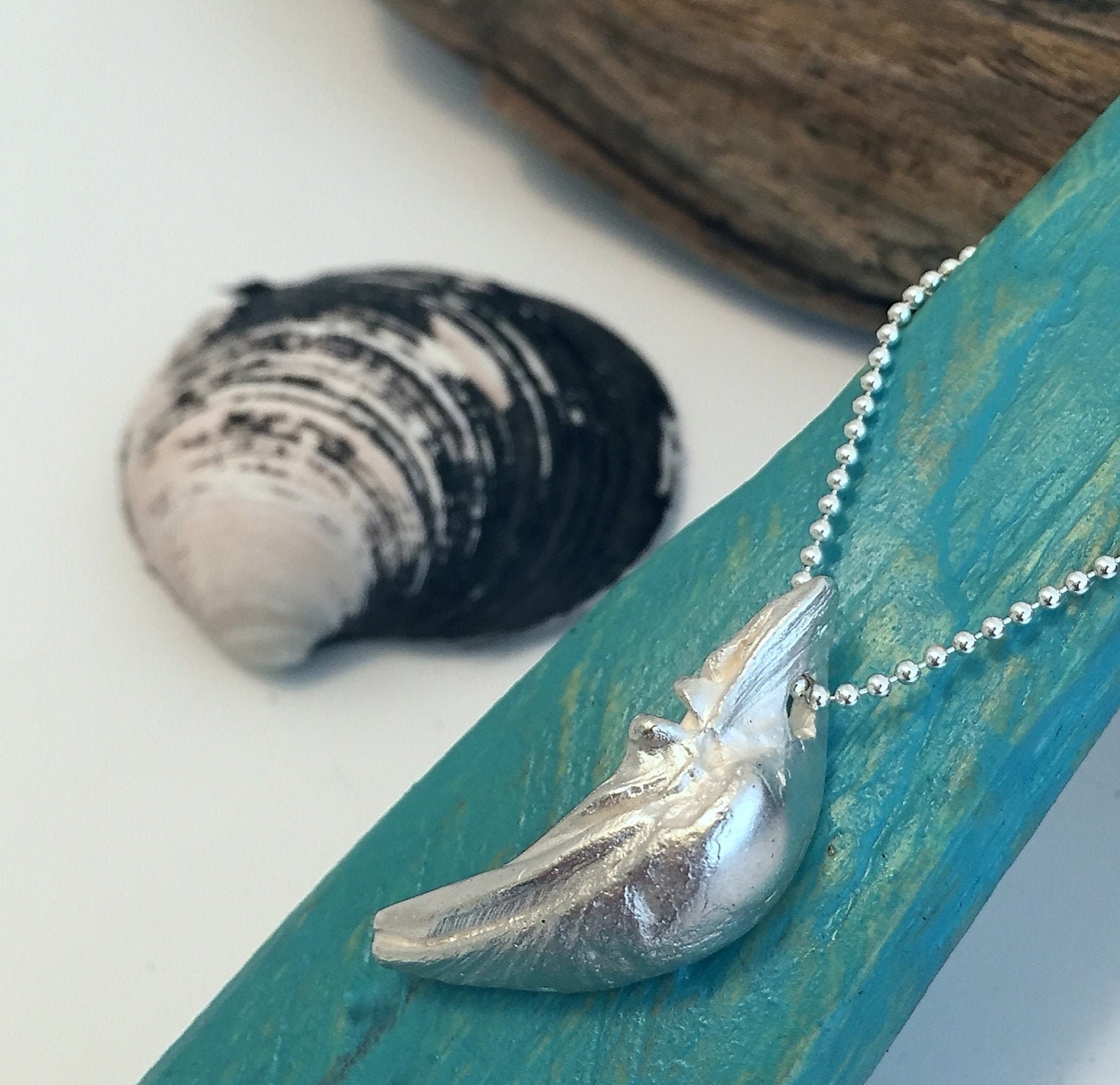 Iceland Shell Pendant 925 Silver - Etsy UK