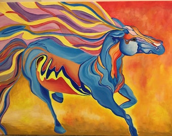 Abstract horse | Etsy