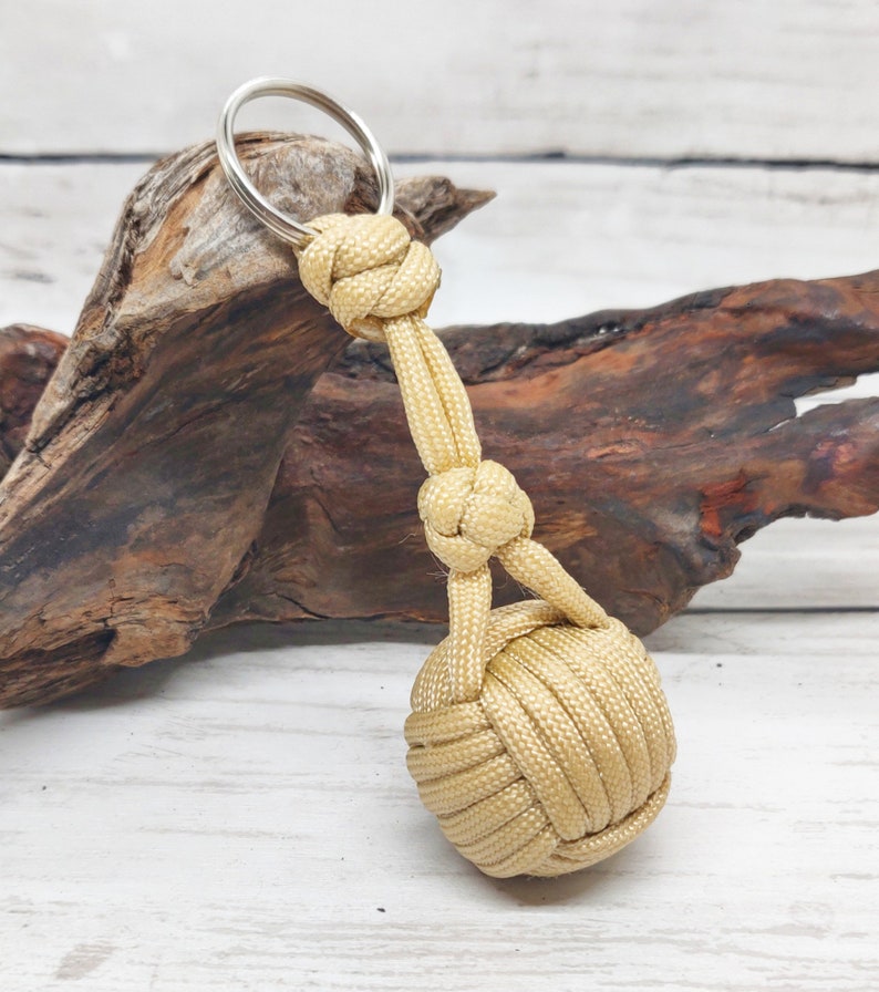 Monkey Fist Keychain Rubber Ball Keychain Bouncy Ball - Etsy