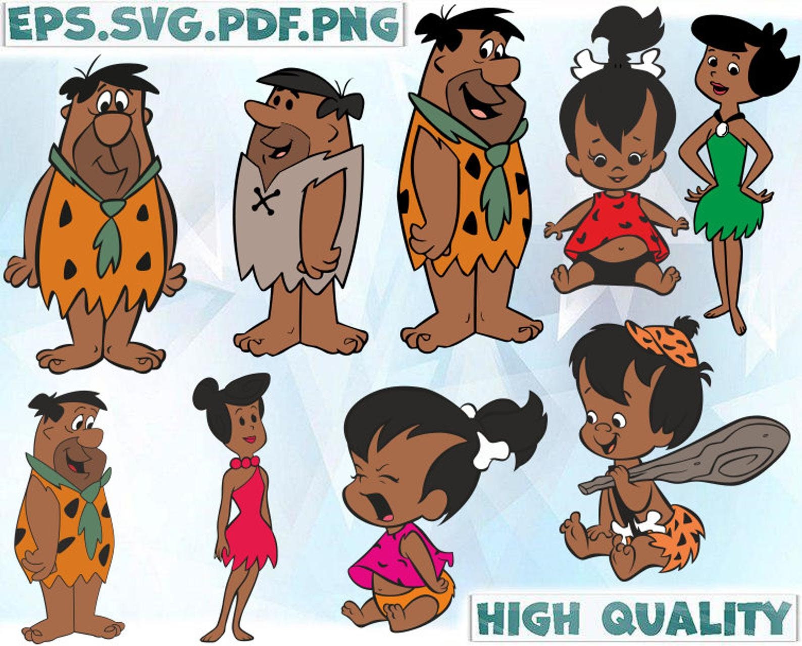 African American Bam Bam and Pebbles Meet the Flintstones Inspired ...