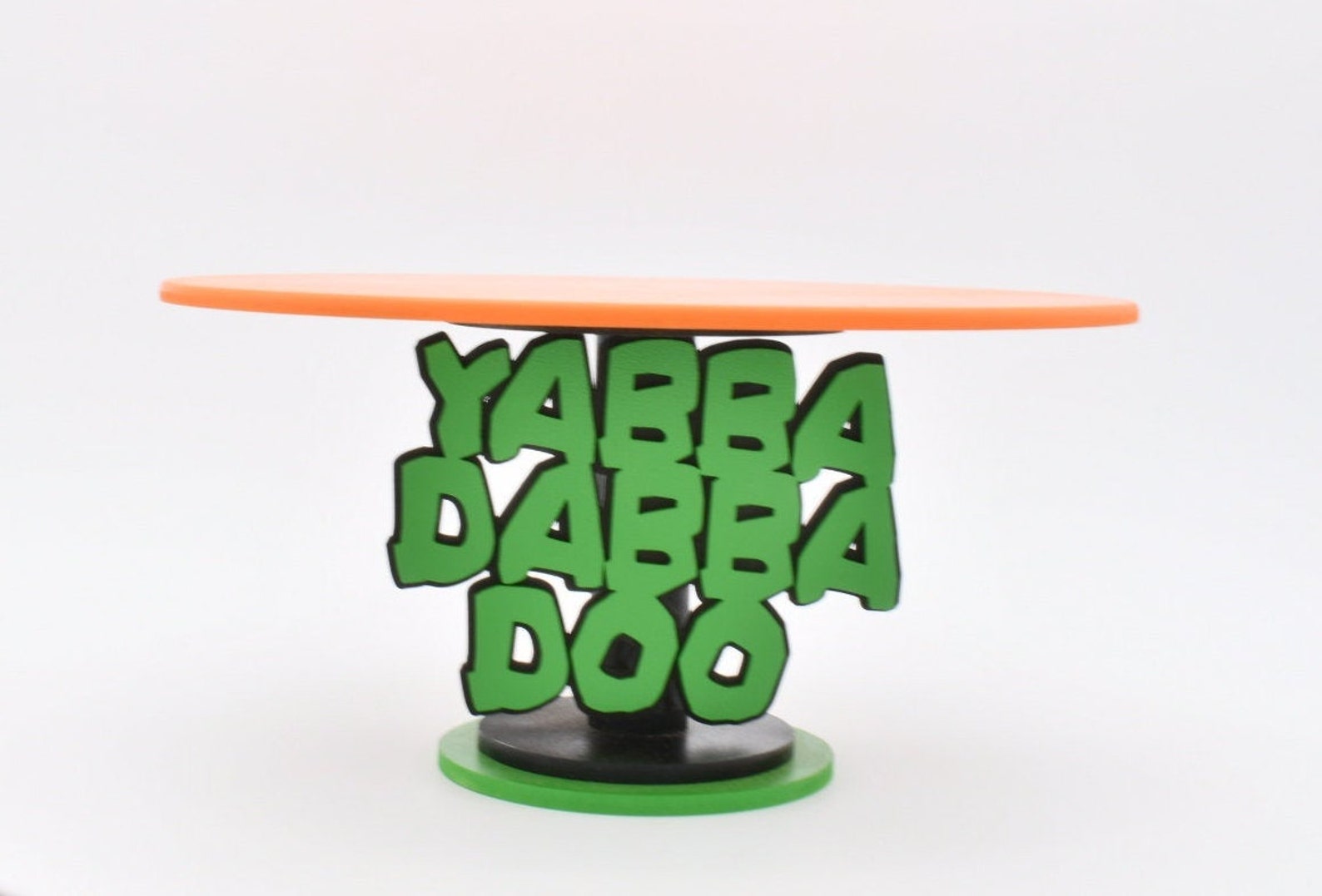 Yabba Dabba Doo Cake Stand Flintstones Bam Bam and Pebbles - Etsy