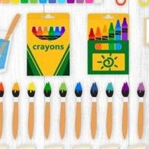 Paint & Crayon Party Centerpieces SOLD AS SET of 7 Centerpieces, Paint ...