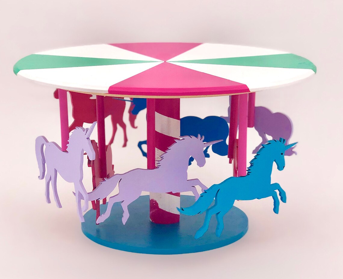 Unicorn Cake Stand Unicorn Party Centerpieces Carrousel Cake - Etsy
