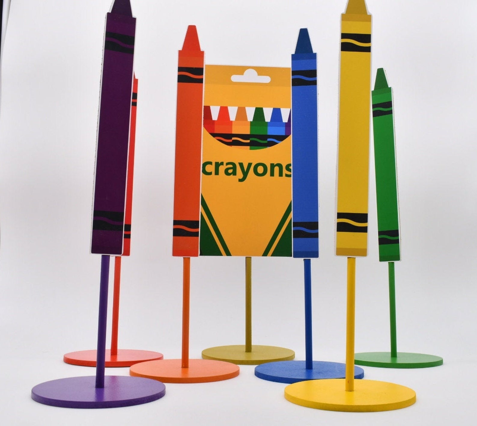 Paint & Crayon Party Centerpieces SOLD AS SET of 7 - Etsy