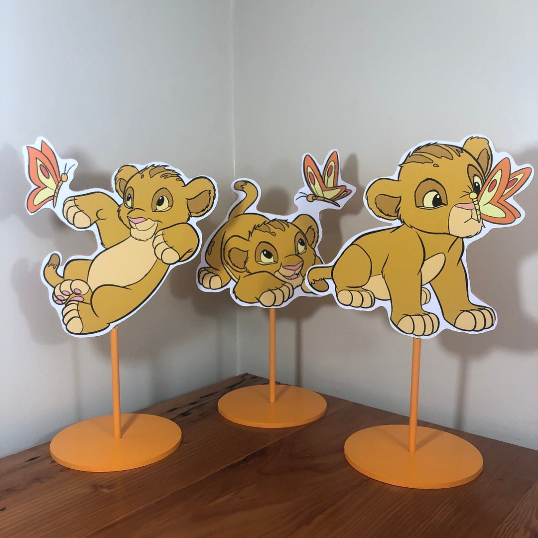 Baby Simba Lion King Themed Baby Shower Party Table Centerpieces ...