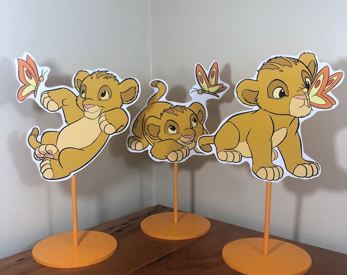 Baby Simba Lion King Themed Baby Shower Party Table Centerpieces ...