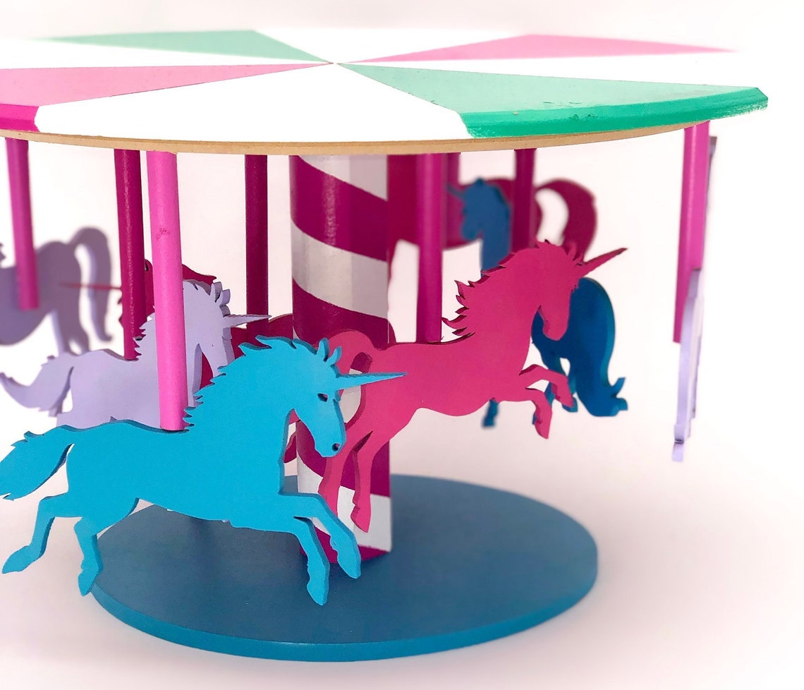 Unicorn Cake Stand Unicorn Party Centerpieces Carrousel Cake - Etsy