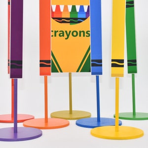Paint & Crayon Party Centerpieces SOLD AS SET of 7 Centerpieces, Paint ...