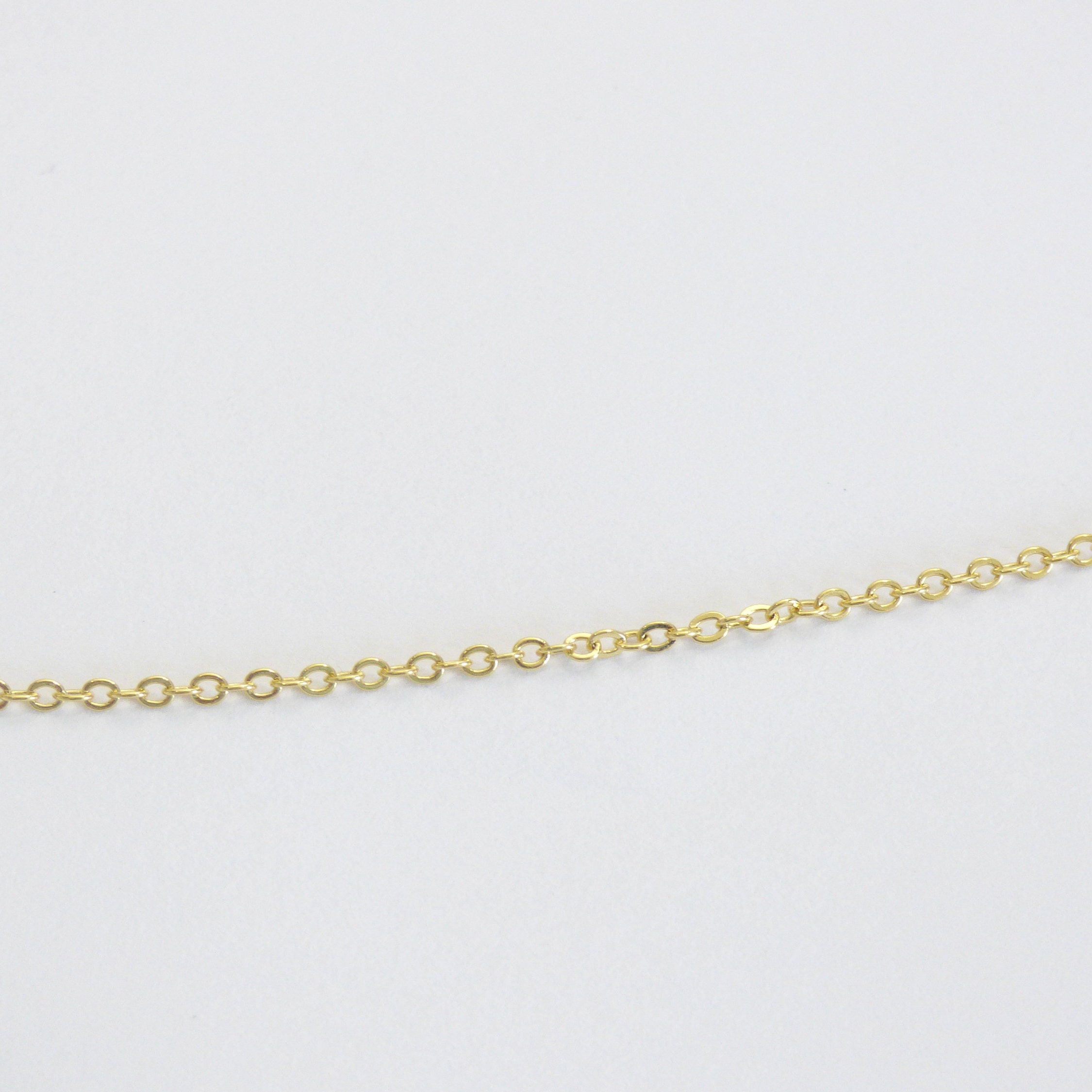 Plain Gold Chain Necklace 14k Gold Filled Chain Cable Chain | Etsy