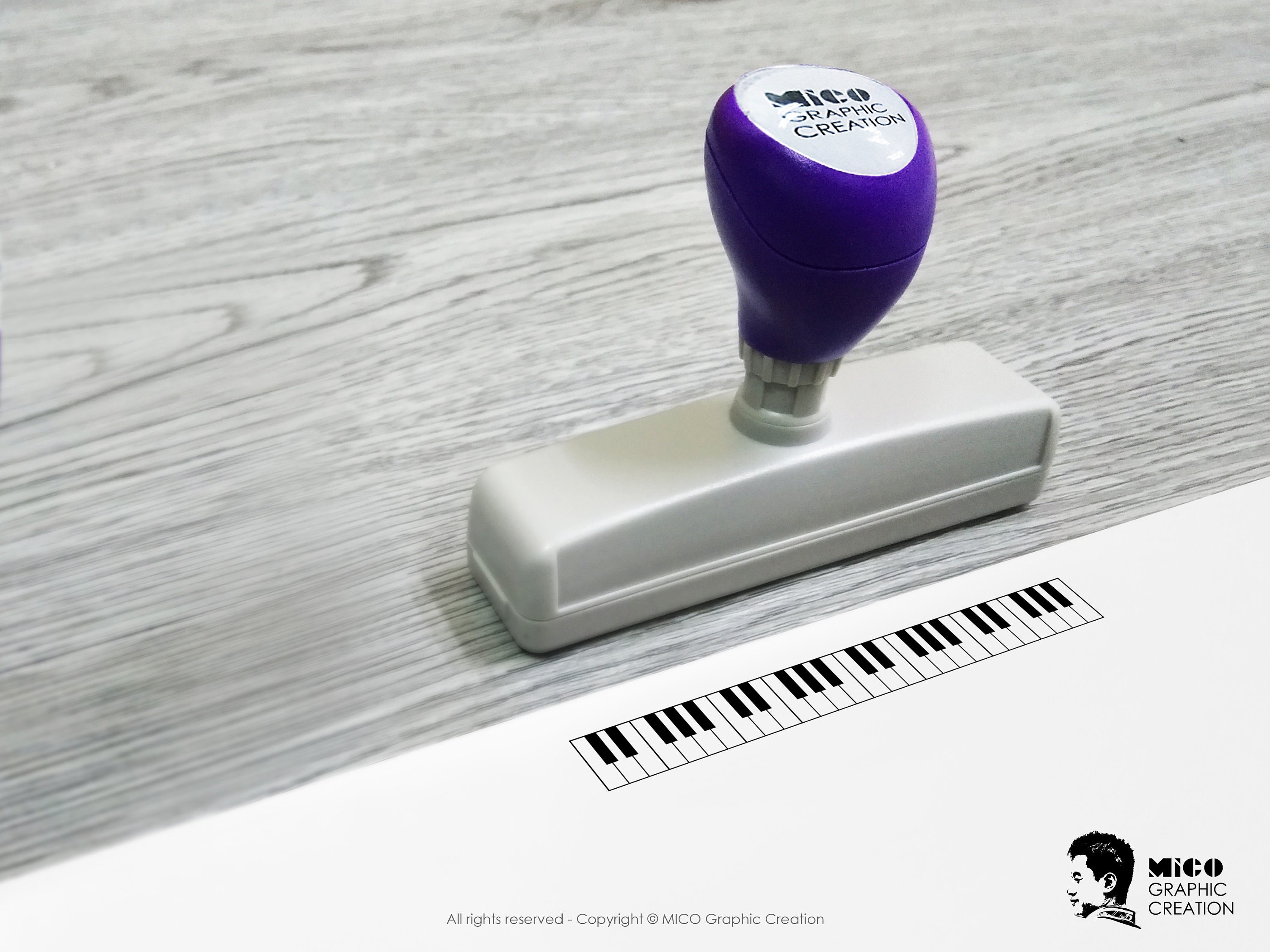 75mm X 8mm Self Ink Stamp, Piano Chord Stamp, Piano Keyboard, Fingering ...