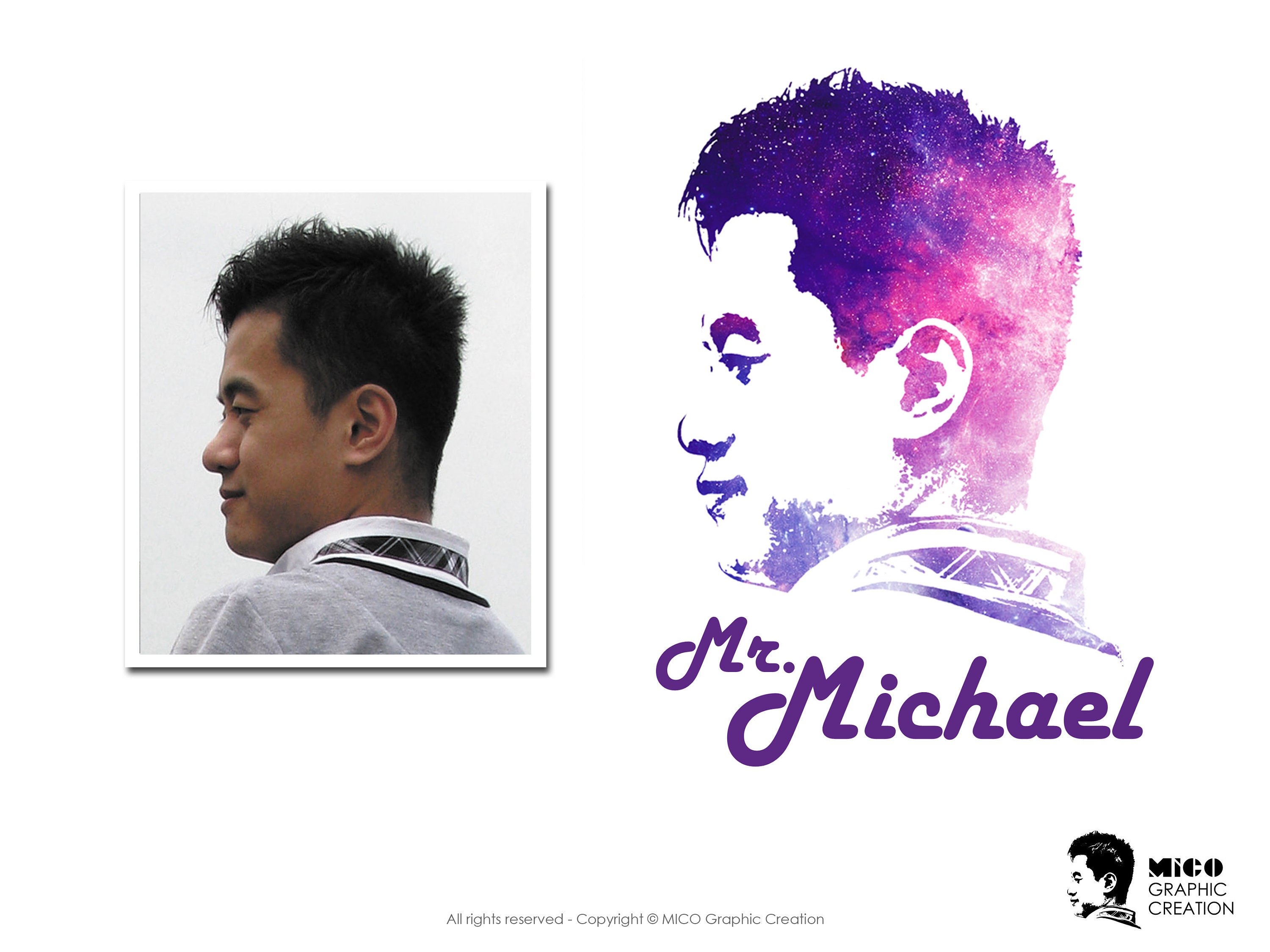 Personalized Custom Made Galaxy Logo Face POP ART Portrait - Etsy