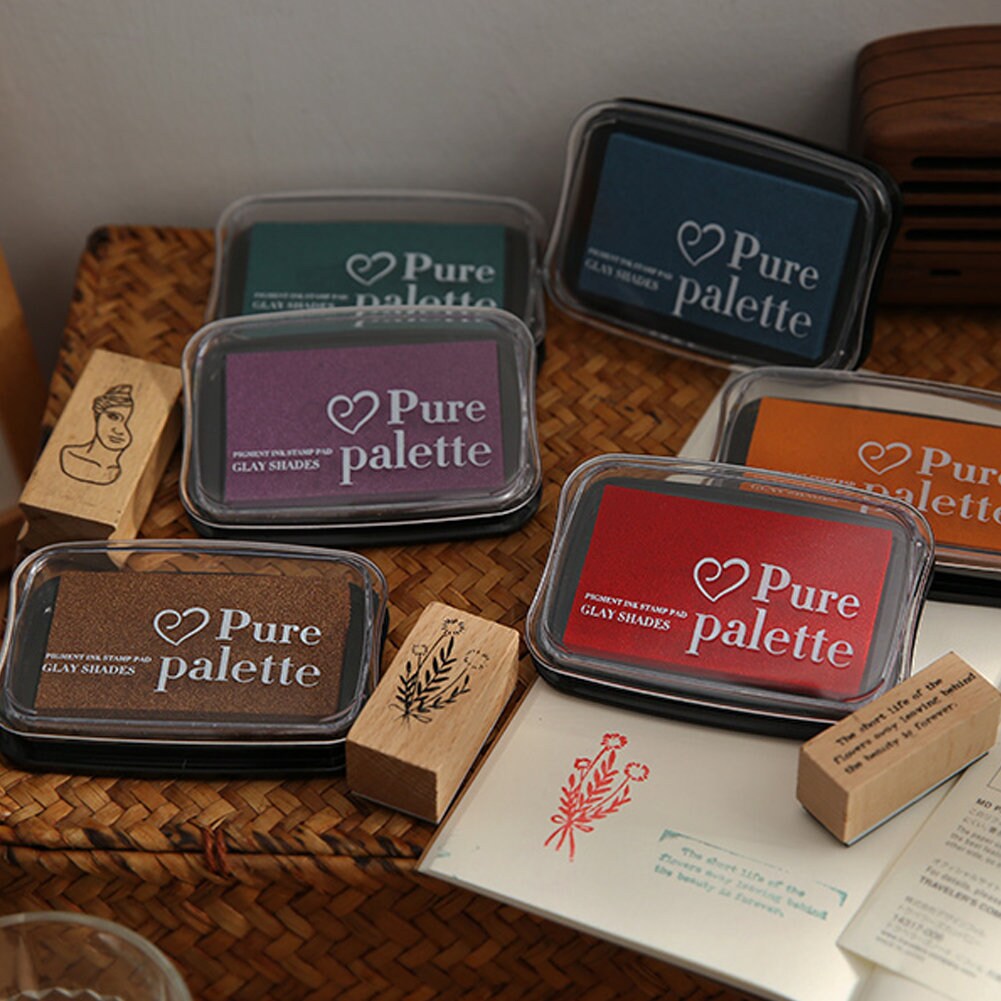 12 Colors Large Size Inkpad for Stamp DIY Crafts Scrapbooking Ink Pads ...