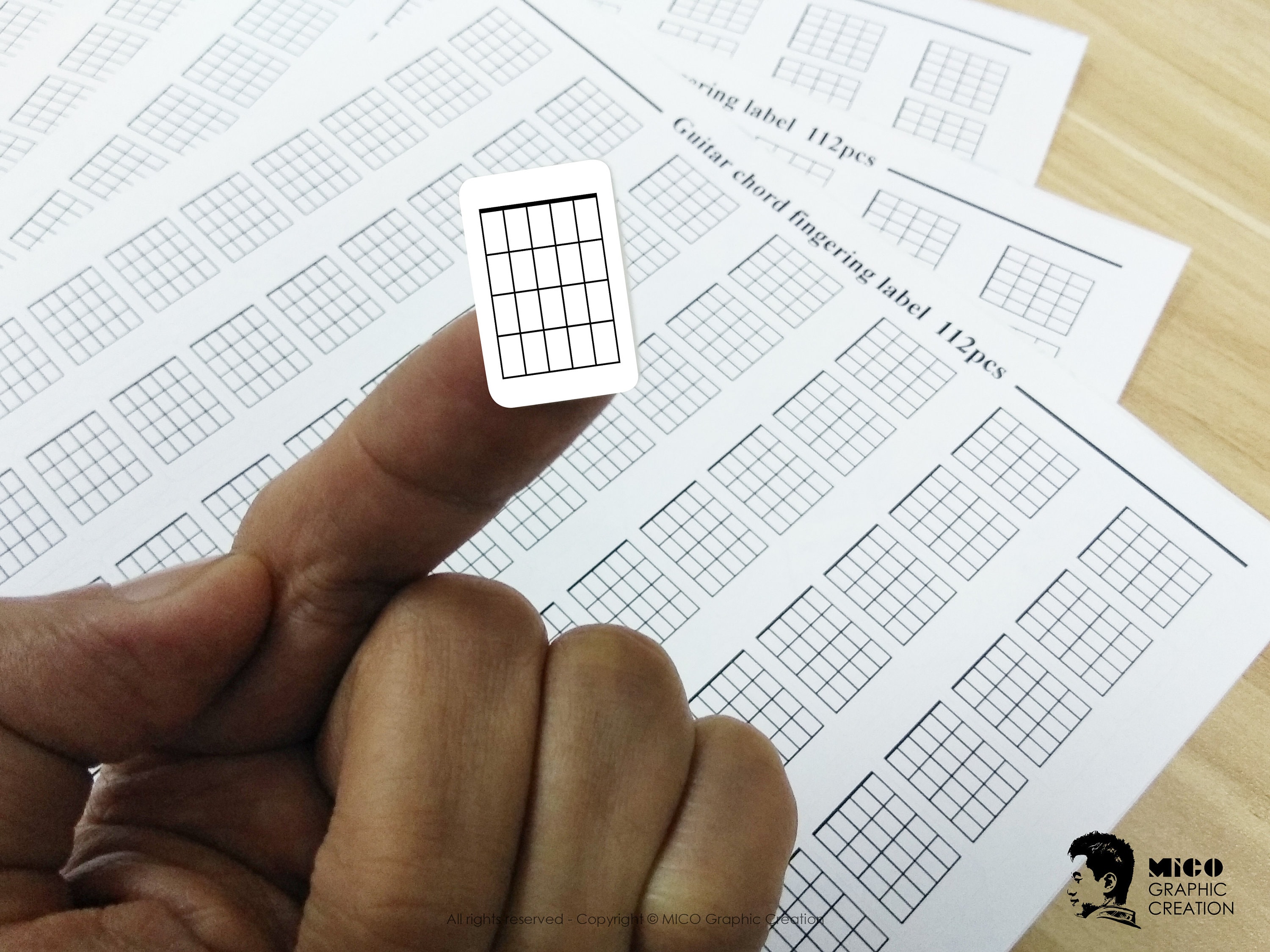 Guitar Tablature Label Stickers Pack for Acoustic Guitar - Etsy UK