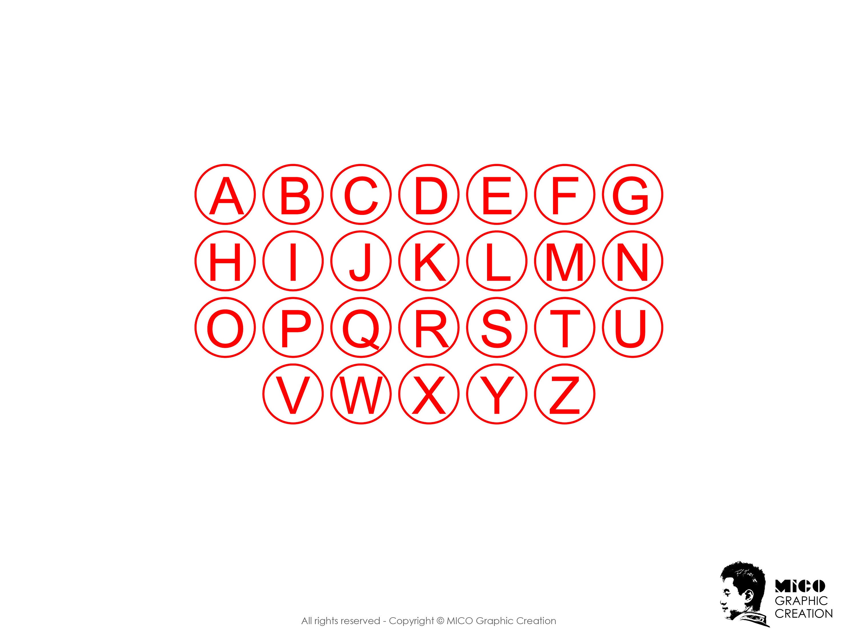 Mini Round Stamp, 1.5cm / 15mm Diameter Circle Self Ink Stamp, Number ...